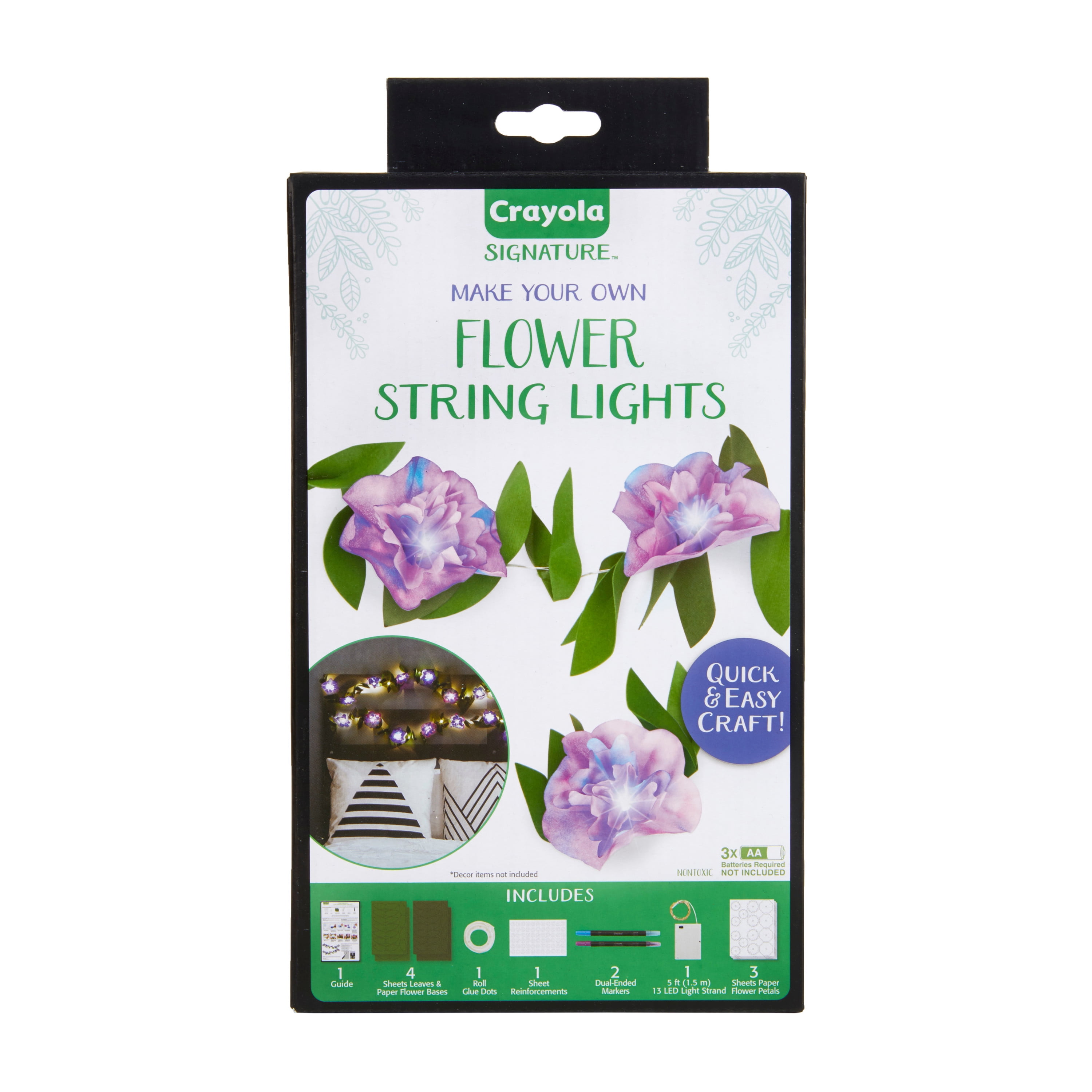 Crayola Signature Make Your Own Flower String Lights Kit - Walmart.com