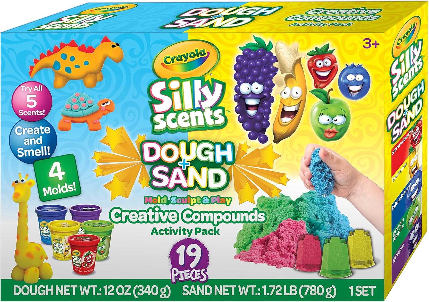Crayola Silly Scent Sand and Play Dough Creative Compounds Activity ...