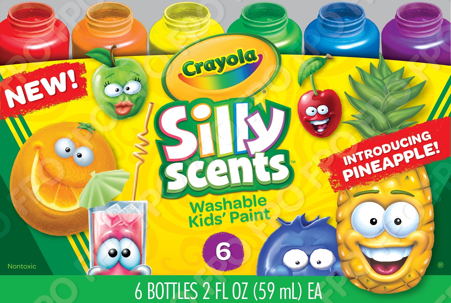 Crayola Silly Scents 6 count Washable Kids Paint - Walmart Business ...