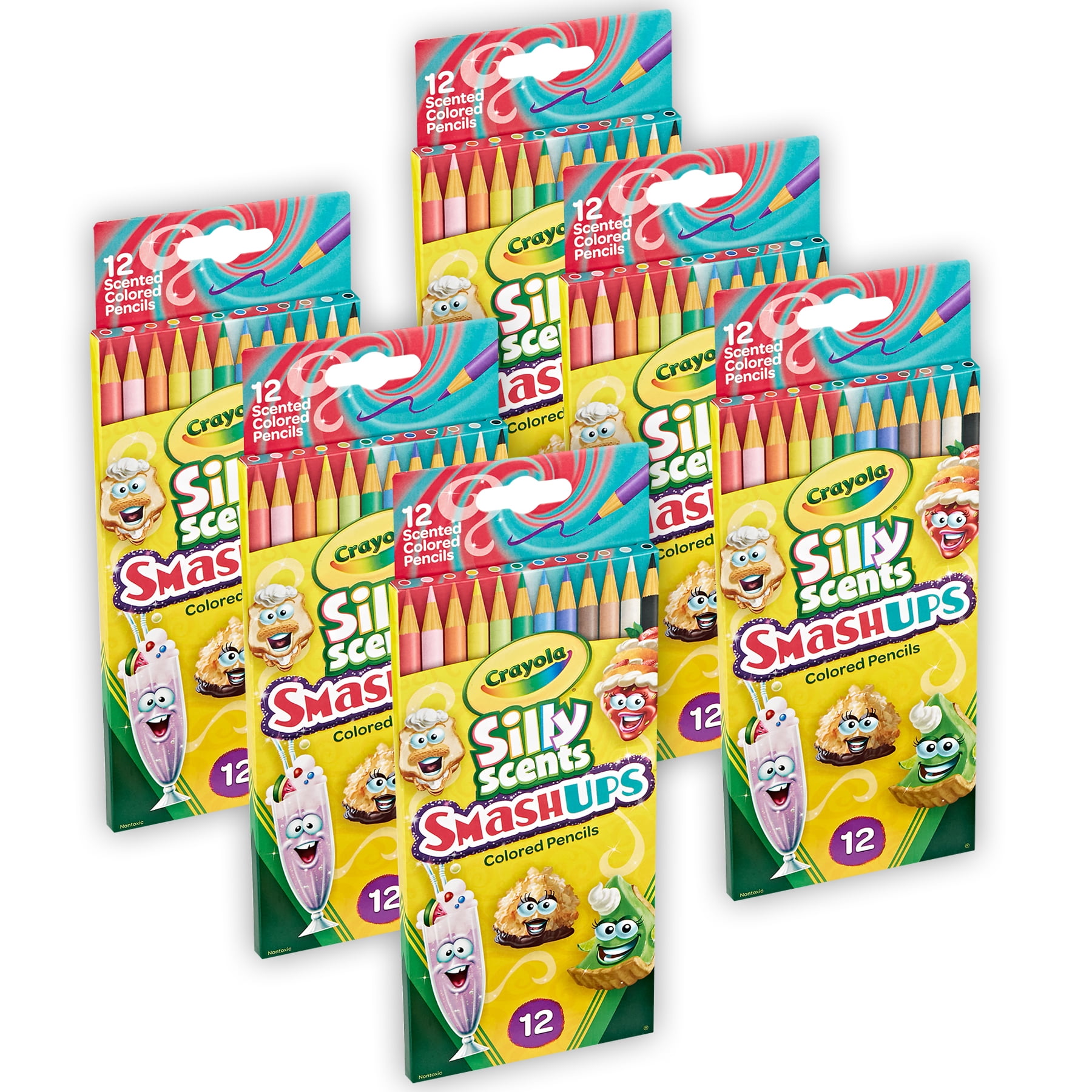 Crayola Silly Scents Smash Ups Colored Pencils, 12 Per Pack, 6 Packs - Walmart.com