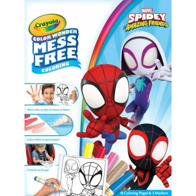 Crayola Spidey And His Amazing Friends Mess Free Coloring Book ...
