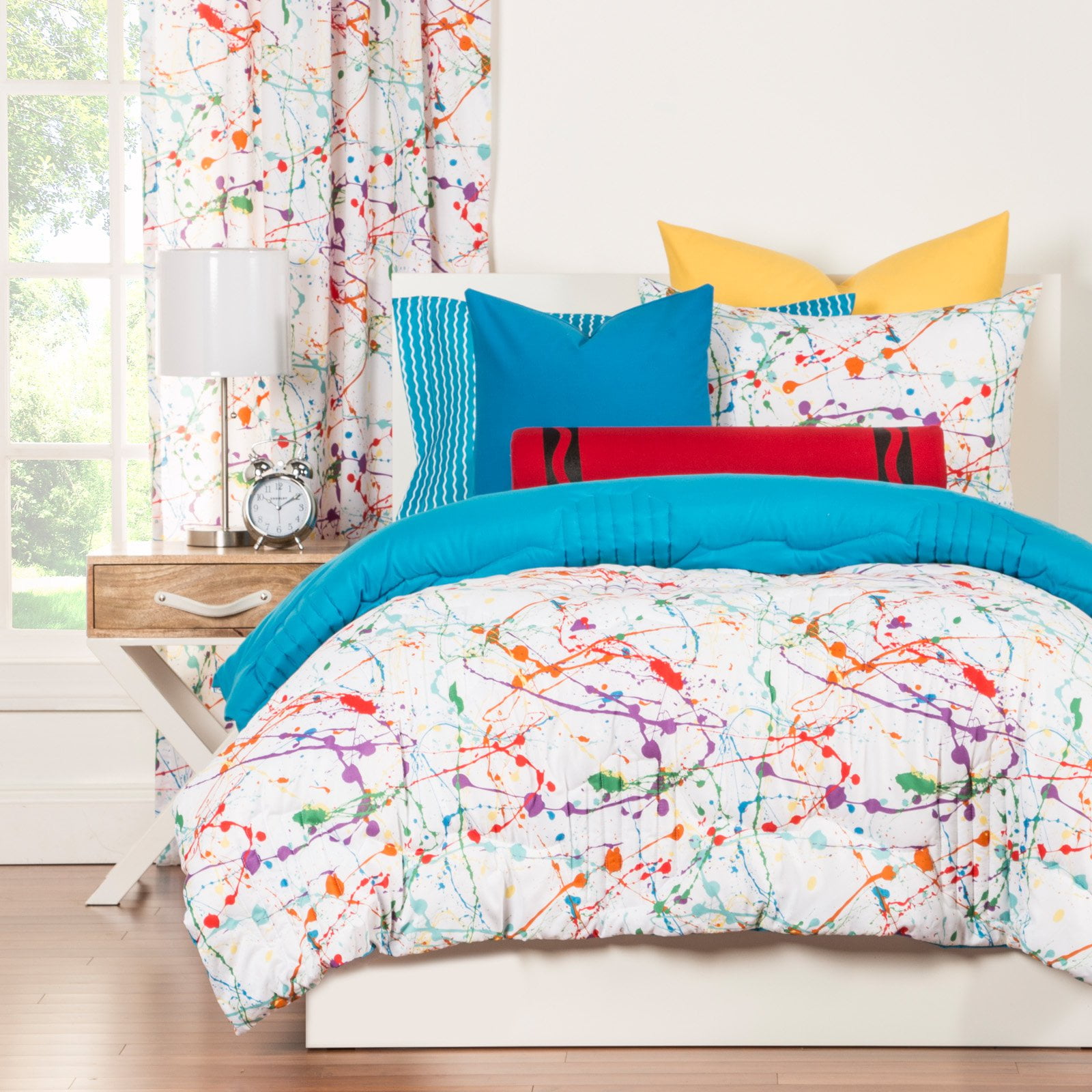 Crayola Splat Brushed Microfiber 3-Piece Comforter Set Twin Kids ...