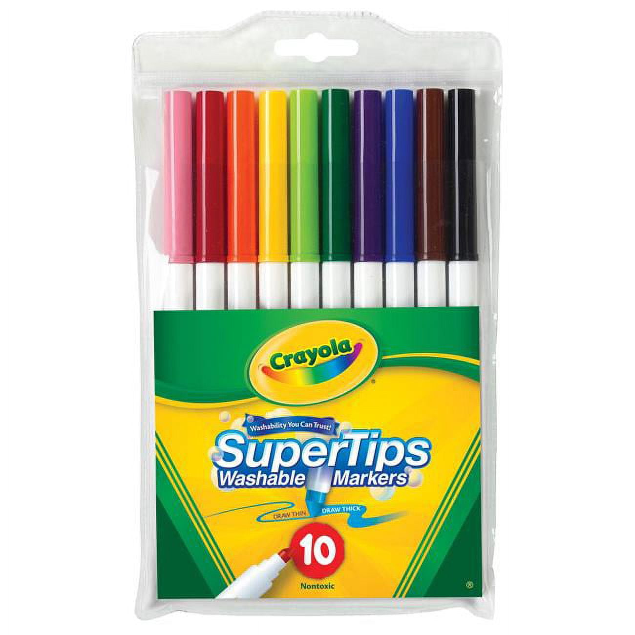 Crayola Super Tip Non-Toxic Washable Marker Set, Set 10 - Walmart.com