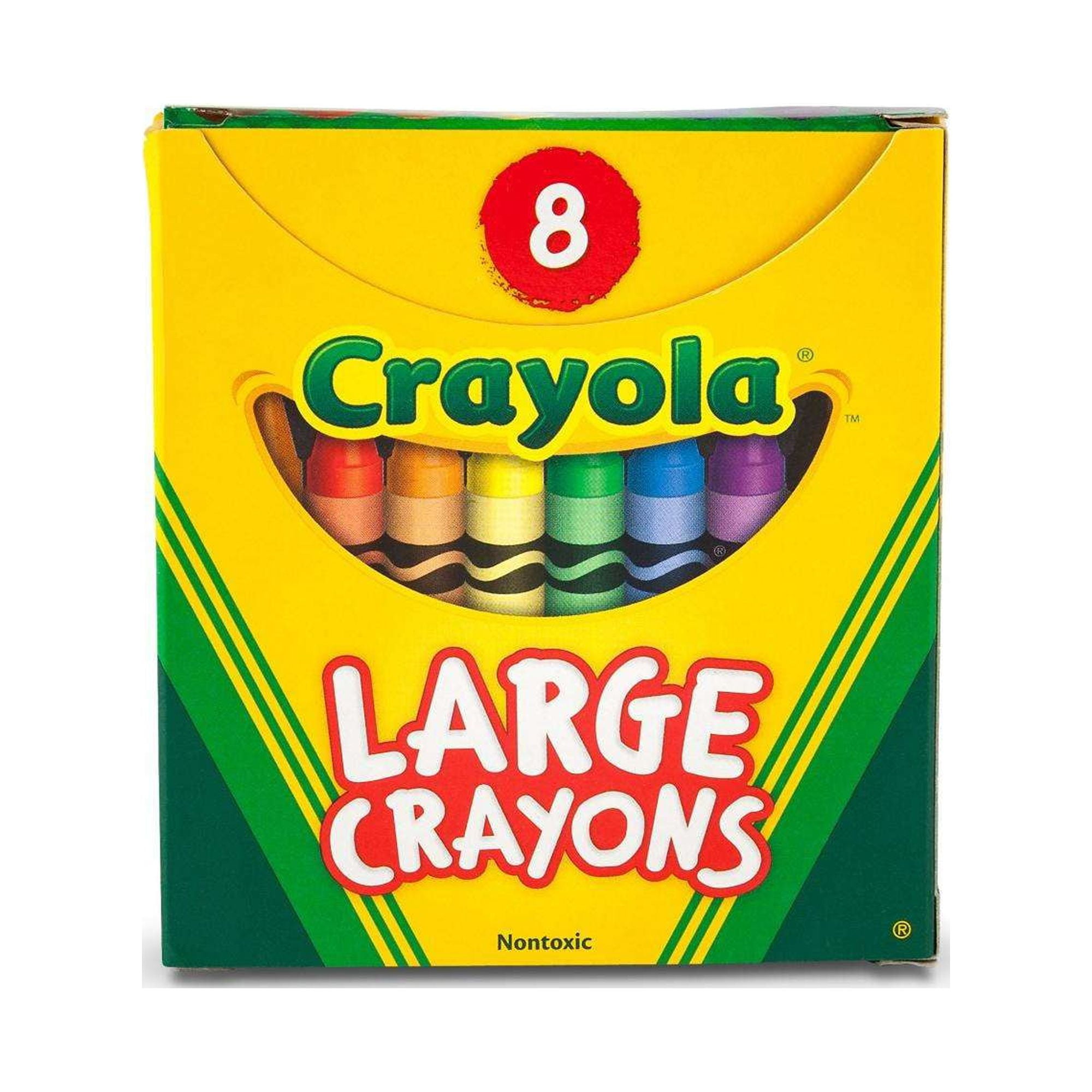 Crayola Large Size Classic Crayons 8 Count, Great For Small Hands ...