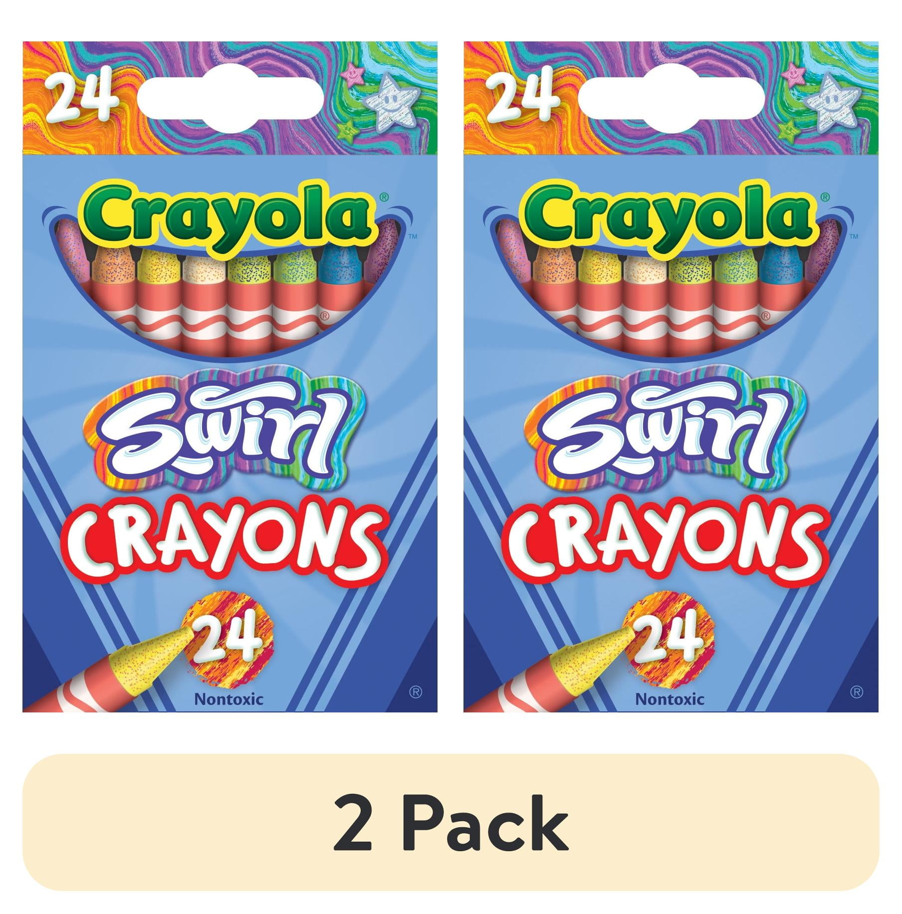 (2 pack) Crayola Swirl Crayons, 24 Ct, Multicolor Crayons, Back to ...