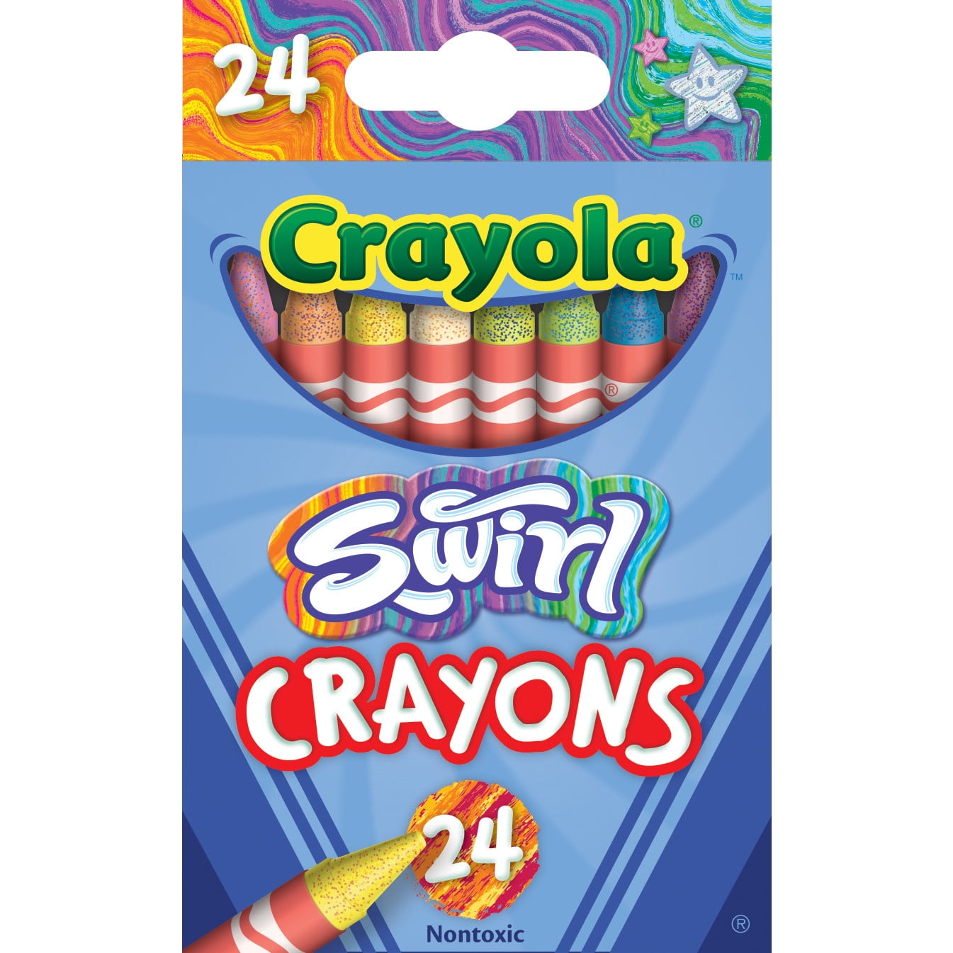 Crayola Swirl Crayons, 24 Ct, Multicolor Crayons, Back to School ...
