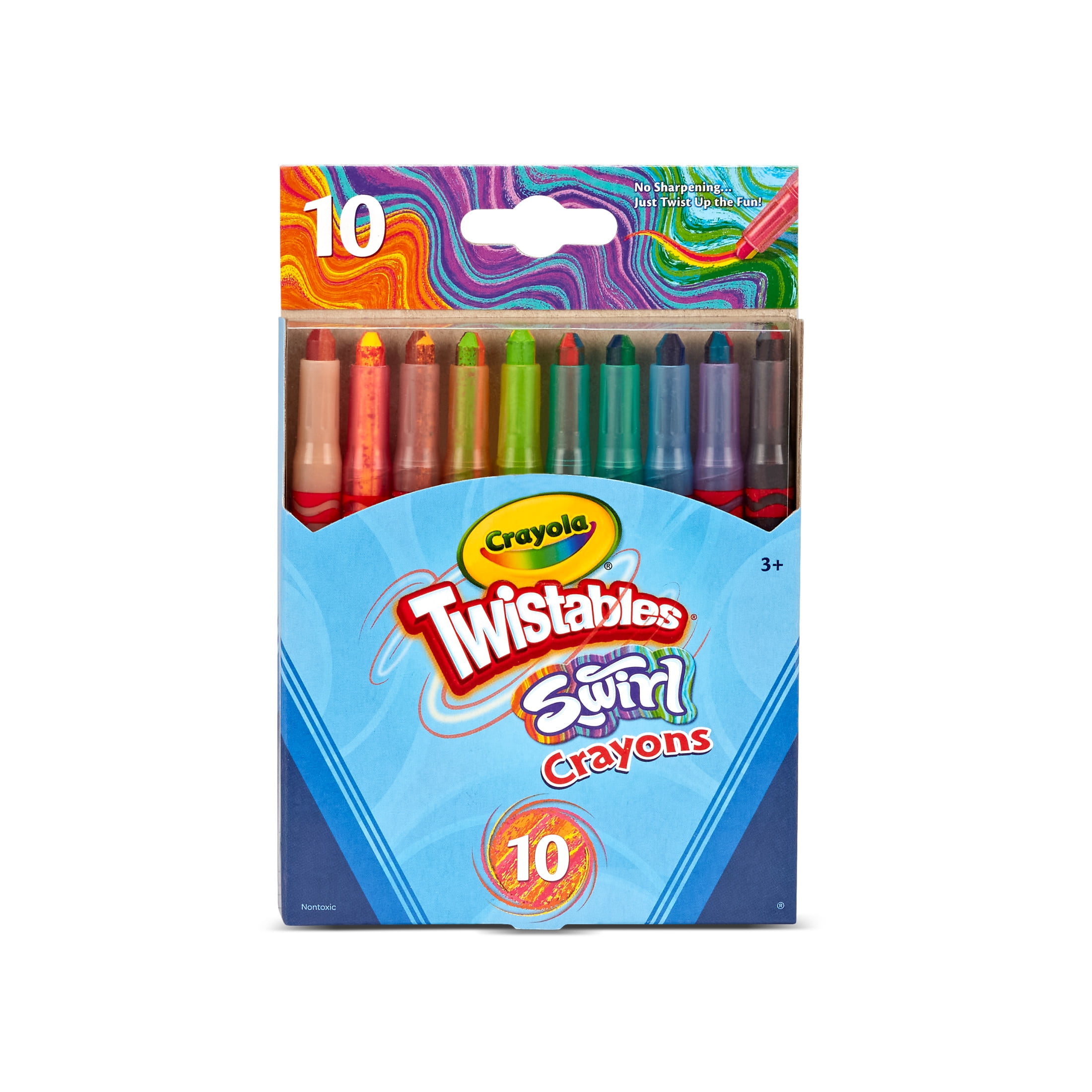 Crayola Swirl Mini Twistables Crayons, 10 Ct, Multicolor Crayons, Back ...