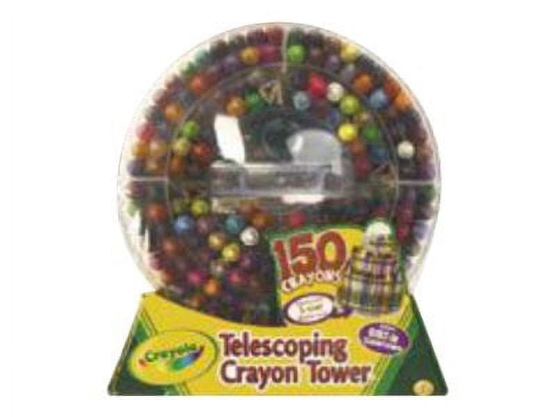 Crayola Telescoping 150 Count Crayon Tower With Built-In Sharpener ...