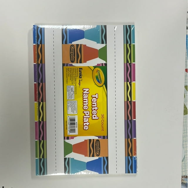 Crayola® Tented Name Plate, 9-5/8" x 6-1/2", Pack of 36 - Walmart.com