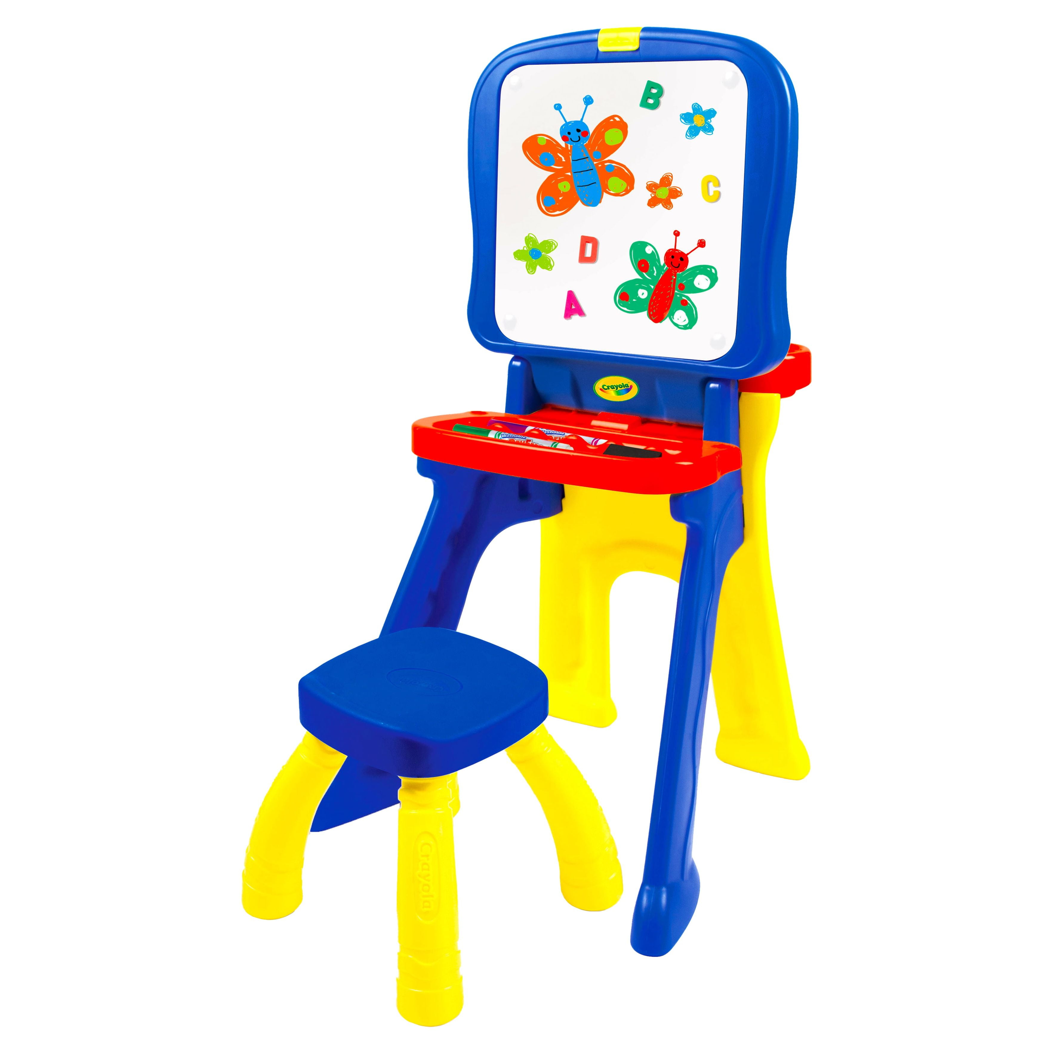 Crayola Triple-the-Fun Art Studio Easel and Desk - Walmart Business ...