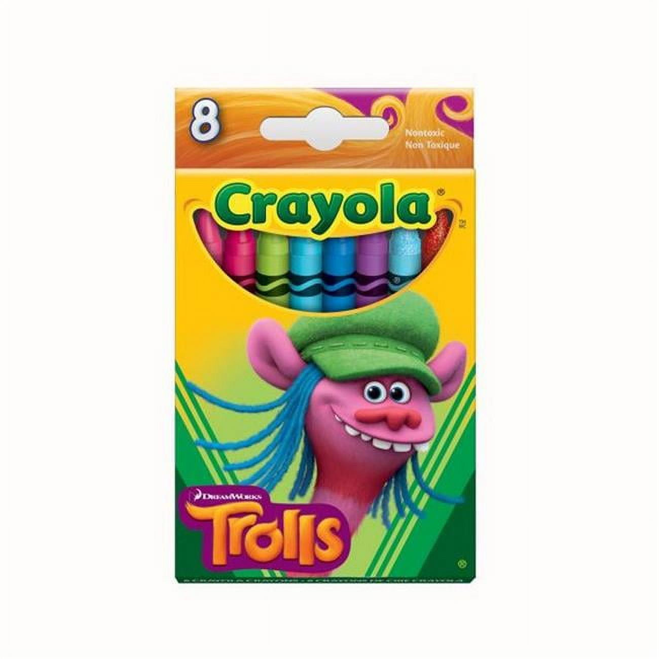 Crayola Trolls, Cooper, 8 Count Crayons - Walmart.com