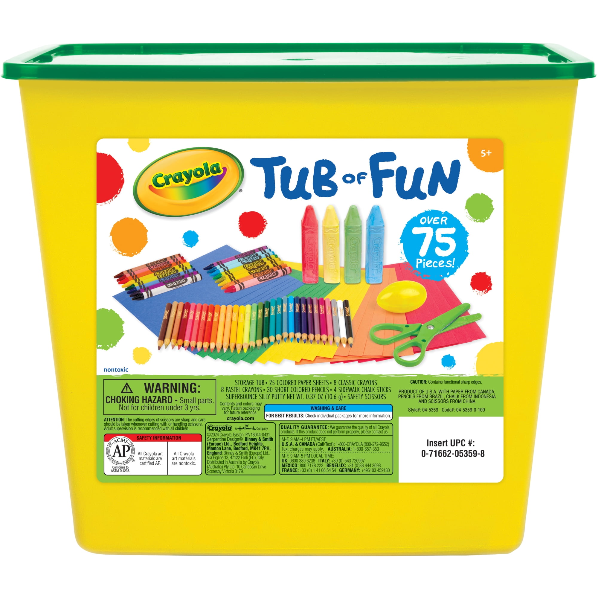 Crayola® Tub Of Fun Art Supplies, Set Of 75 Supplies - Walmart.com
