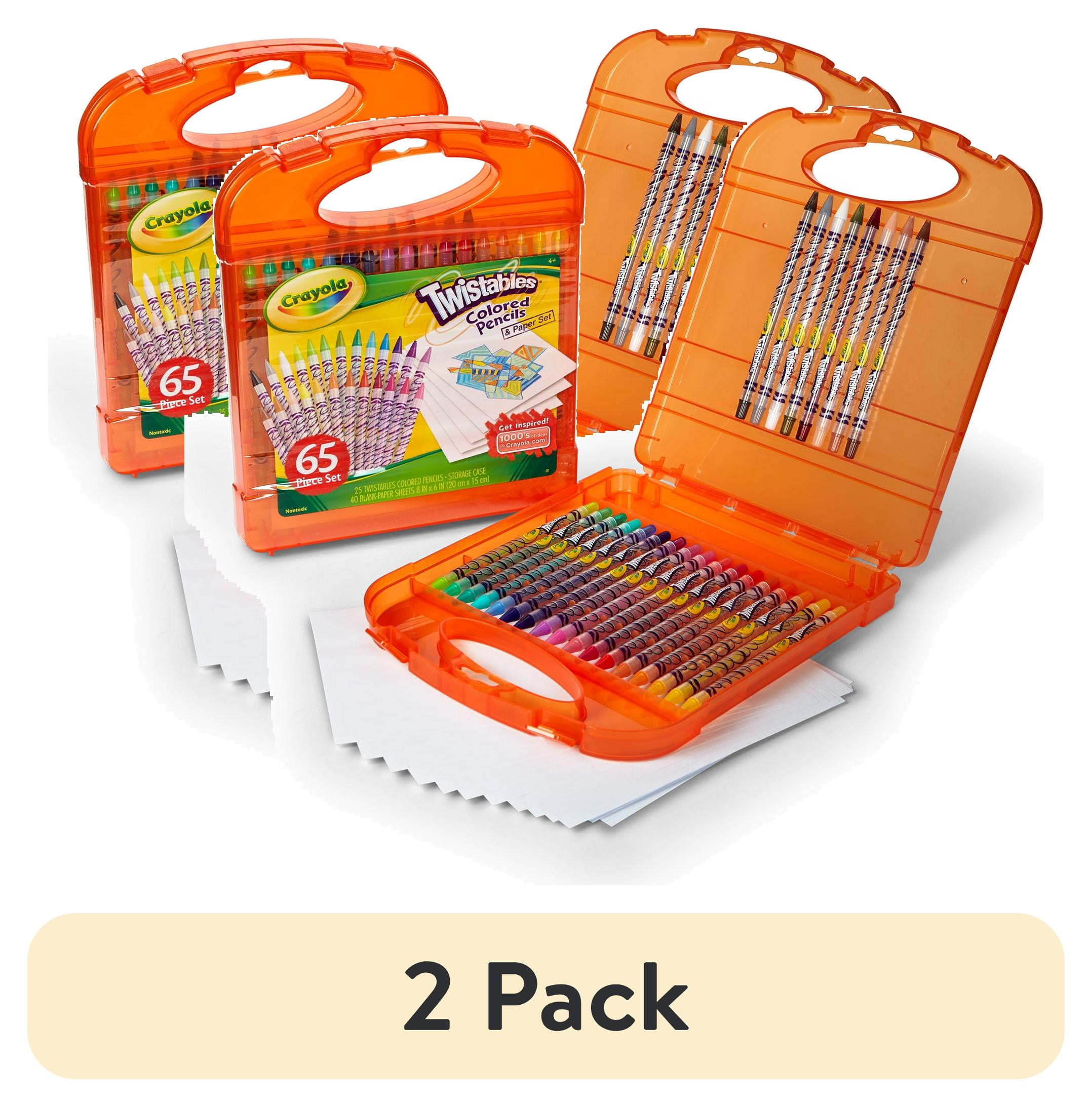 (2 pack) Crayola Twistables 25 Colored Pencils Set with Paper, Toys ...