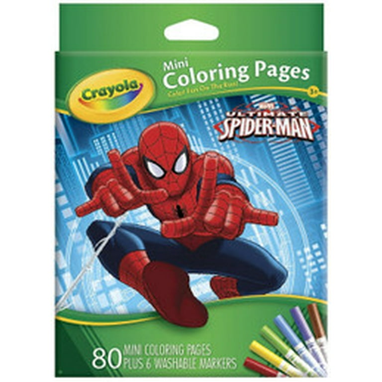 crayola ultimate spiderman mini coloring pages