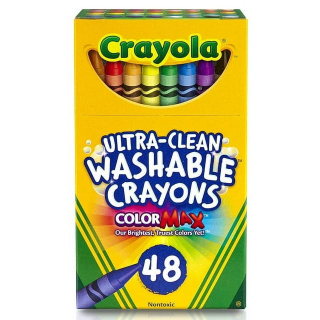 Crayola Ultra Clean Washable Color Max Crayons, Standard Size, Set of ...
