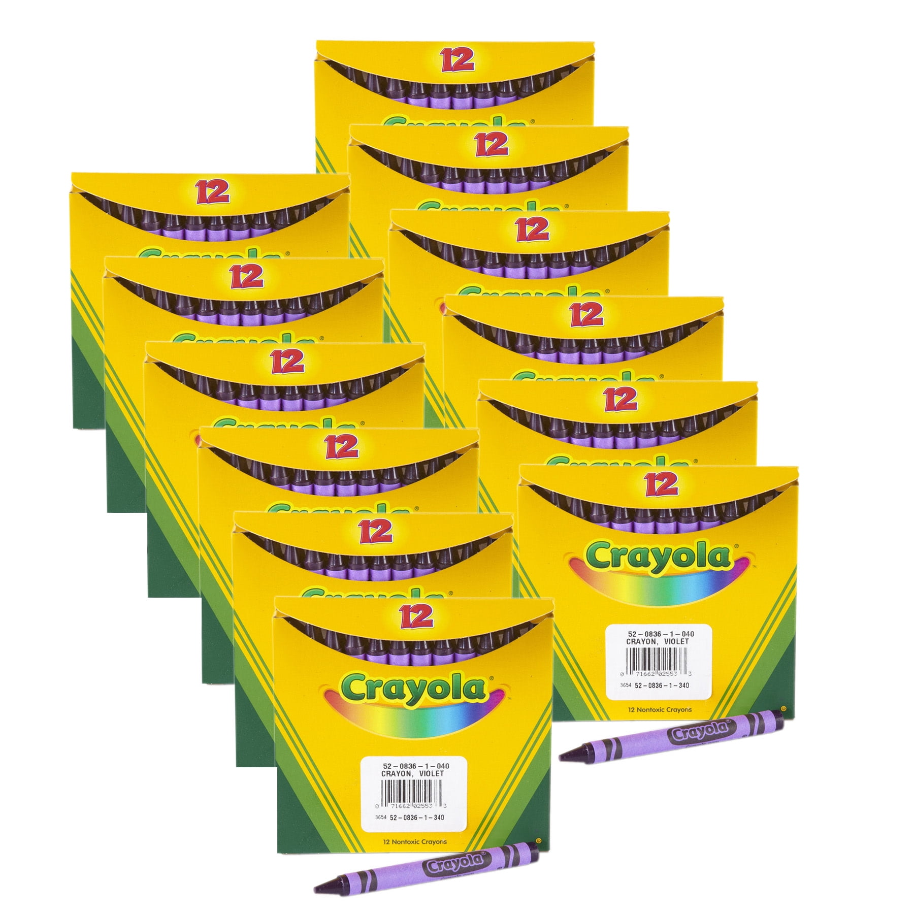 Crayola Bulk Crayons, Violet, Regular Size, 12 Per Box, 12 Boxes ...