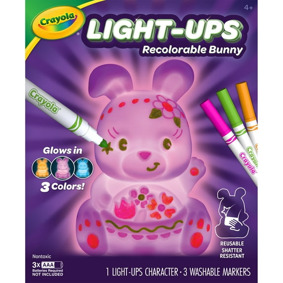Crayola Light-Ups Recolorable Bunny with Markers - Walmart.com