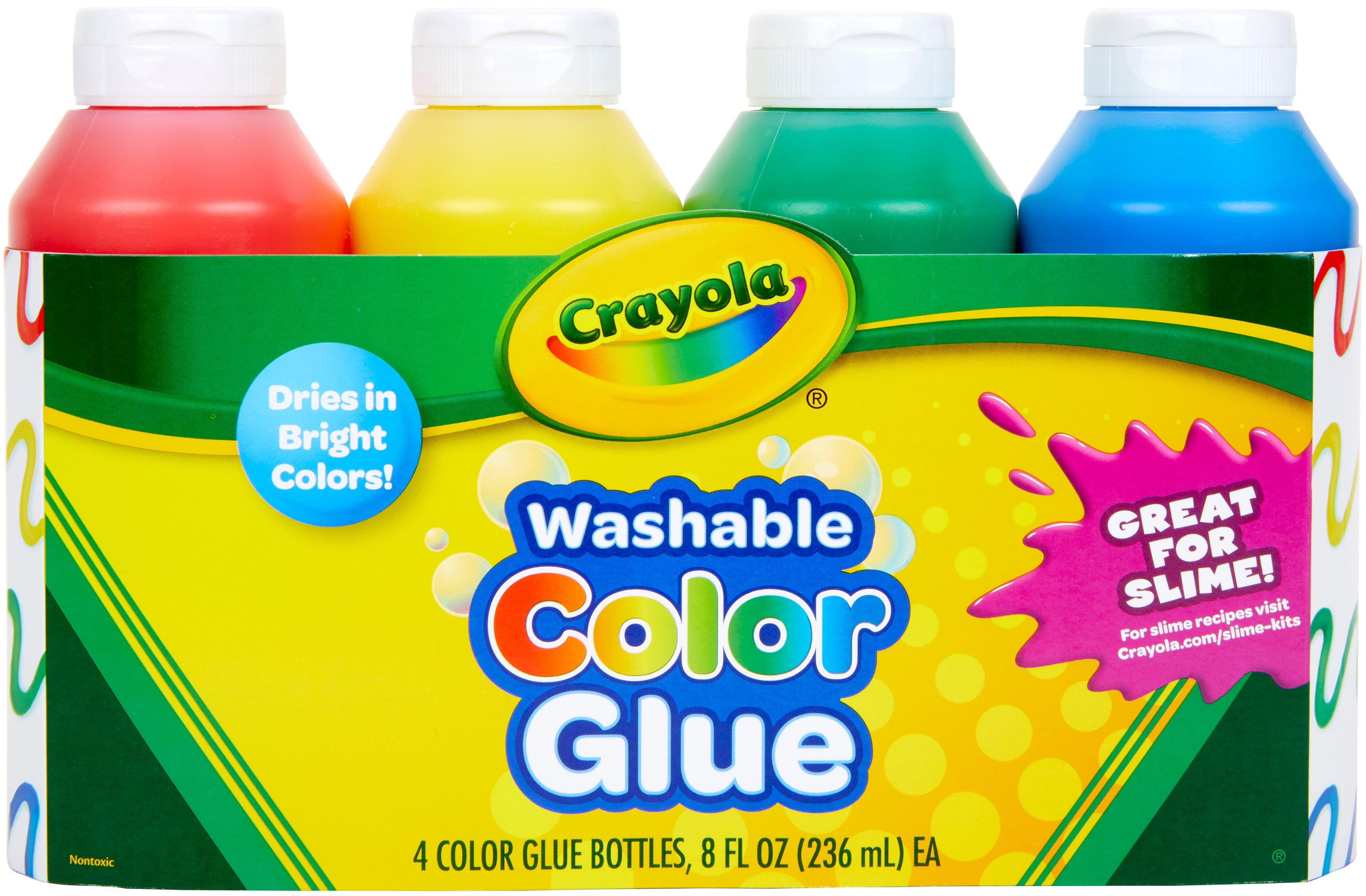Crayola Washable Color Glue 8oz-Multicolor 4/Pkg - Walmart.com