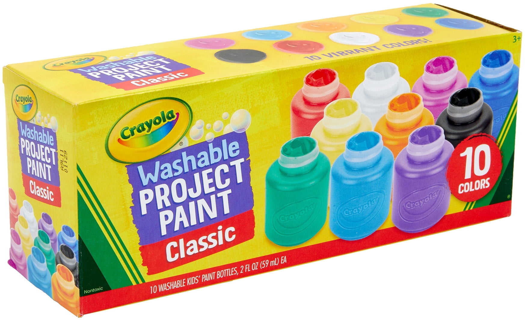 Crayola Washable Kids Paint 2Oz - Basics, 1 Pack of 5 Piece - Walmart.com