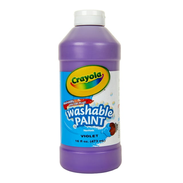 Crayola Non-Toxic Washable Paint, Pint, Violet - Ideal for School ...