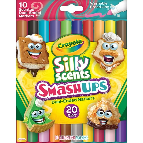 Crayola Washable Silly Scents Markers with 20 Colors, Broad Line ...