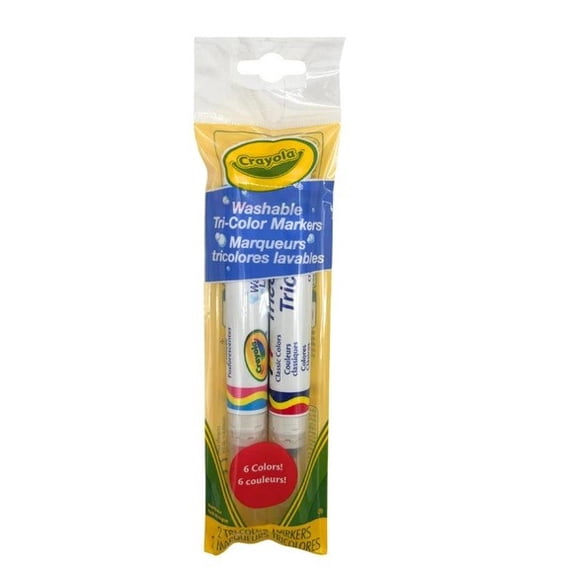 Crayola Washable Tri Colors Markers 2 Count - Walmart.com