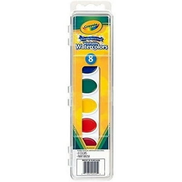 Crayola Washable Watercolors, 8 Bold Colors, 12 Pack, Kids Craft Paint ...