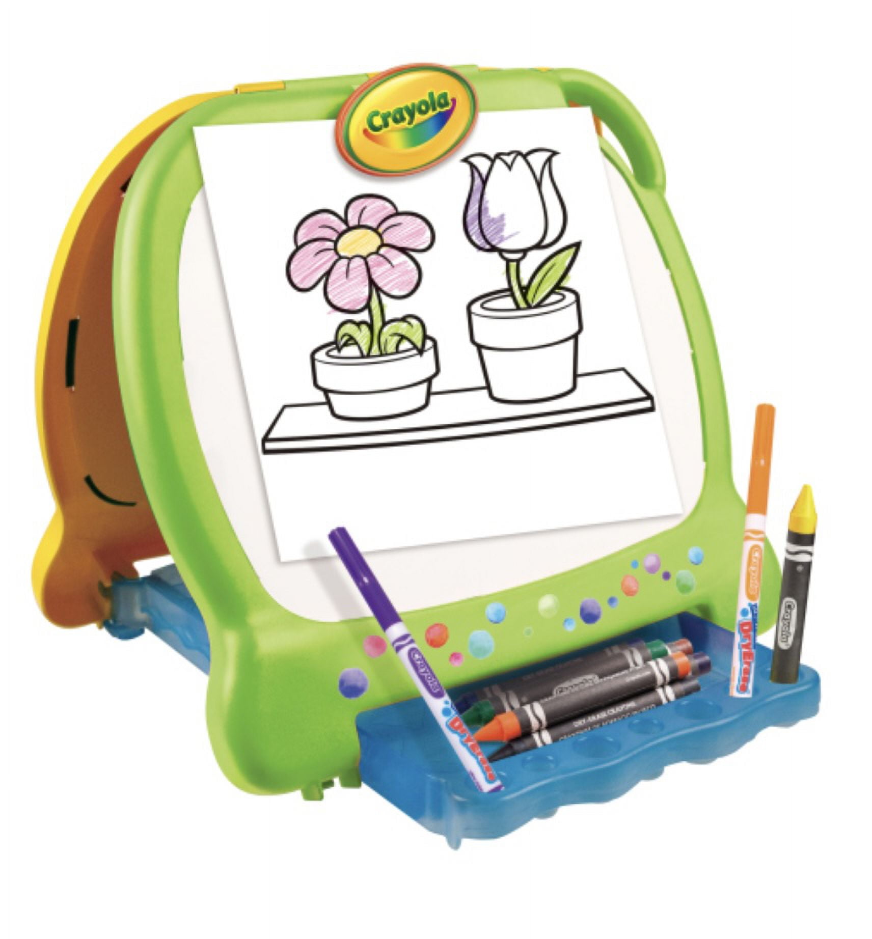 Crayola Waterscribble Green/Yellow Tabletop Easel Gift Toy for 3+ Years ...