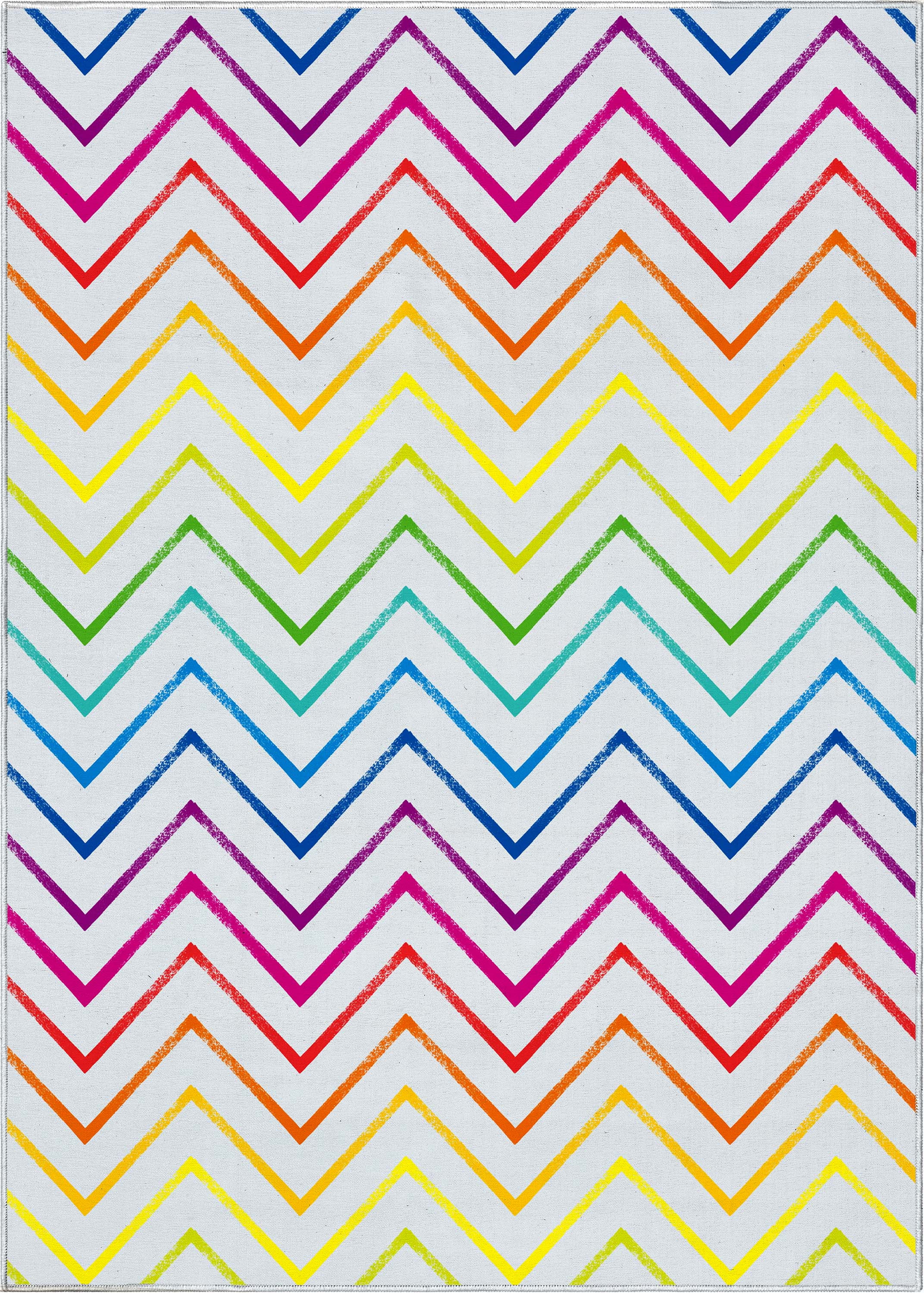Crayola Zig Zag 5' x 7' Multicolor Area Rug by Well Woven - Walmart.com
