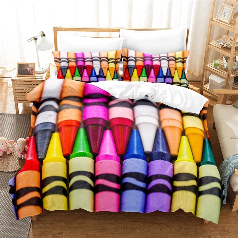 Crayon Bedding Set Duvet Cover Set 3d Bedding Digital Printing Bed ...