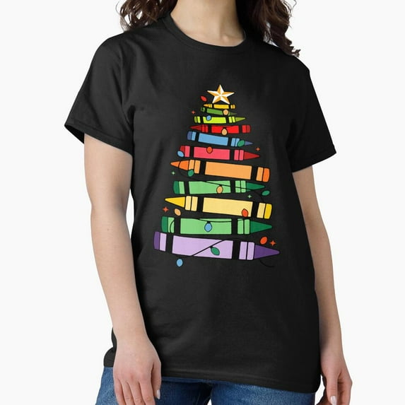 Crayon Christmas Tree Lights With A Colorful Crayon And A Festive ...