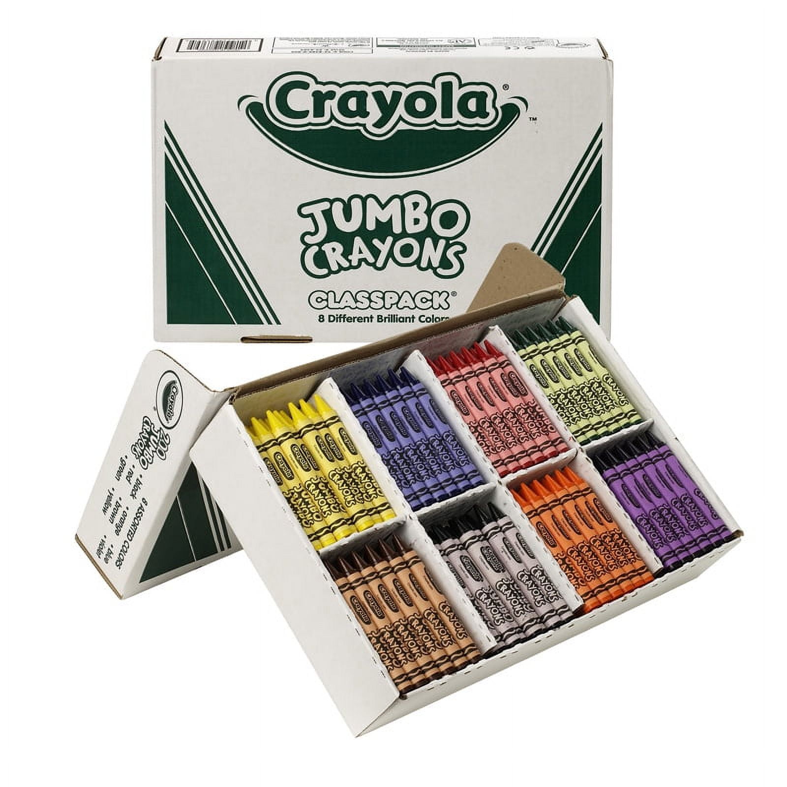 Crayon Classpack, Jumbo Size, 8 Colors, 200 Count | Bundle of 10 Boxes ...