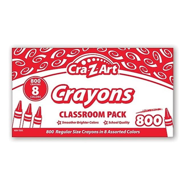 Crayon Classroom Pack, Assorted Color - Box of 800 - Walmart.com