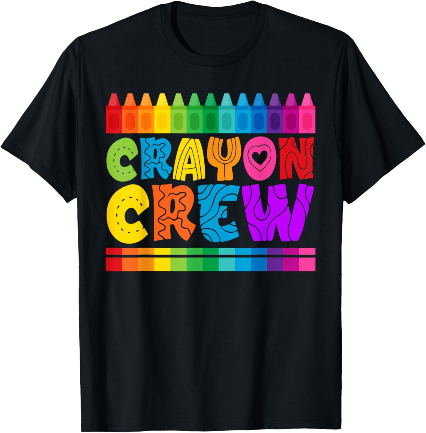 Crayon Crew Coloring Artistic Drawing Color T-Shirt - Walmart.com