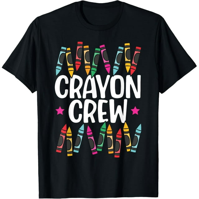 Crayon Crew Coloring Artistic Drawing Color T-Shirt - Walmart.com