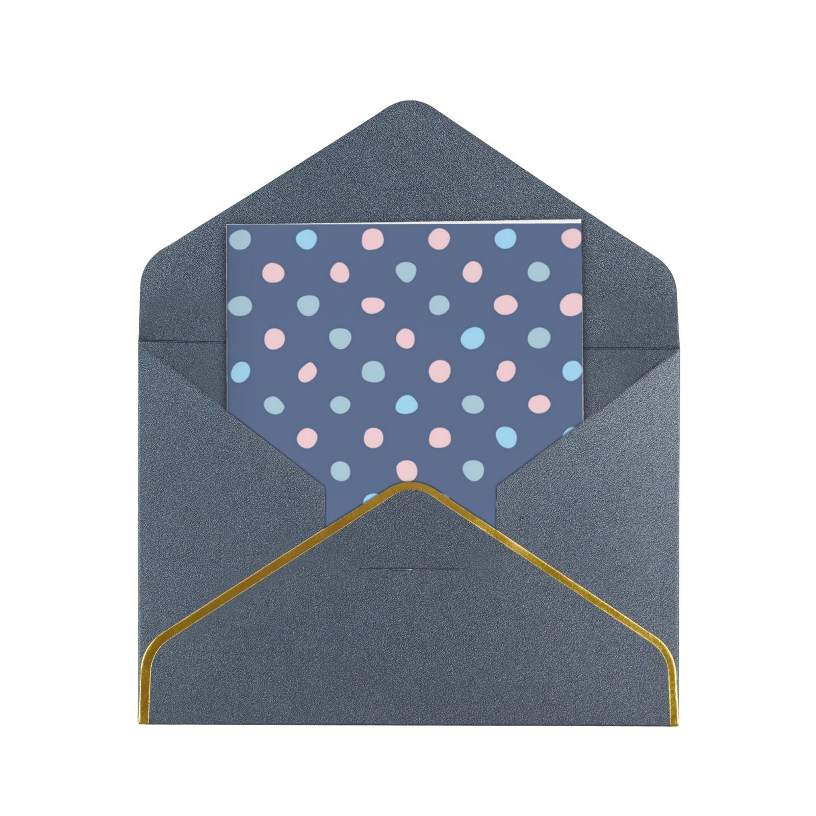 Crayon Dots Navy Blue Background Birthday Cards Blank Cards Greeting ...