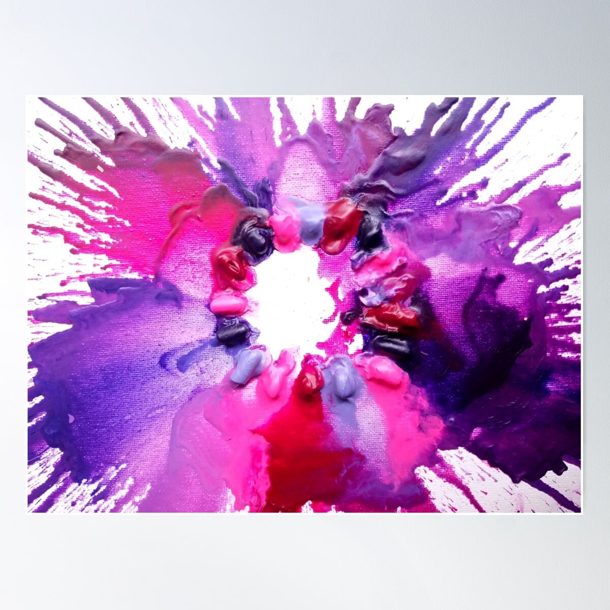 Crayon Explosion Poster Wall Art, Modern Wall Decor For Living Room ...