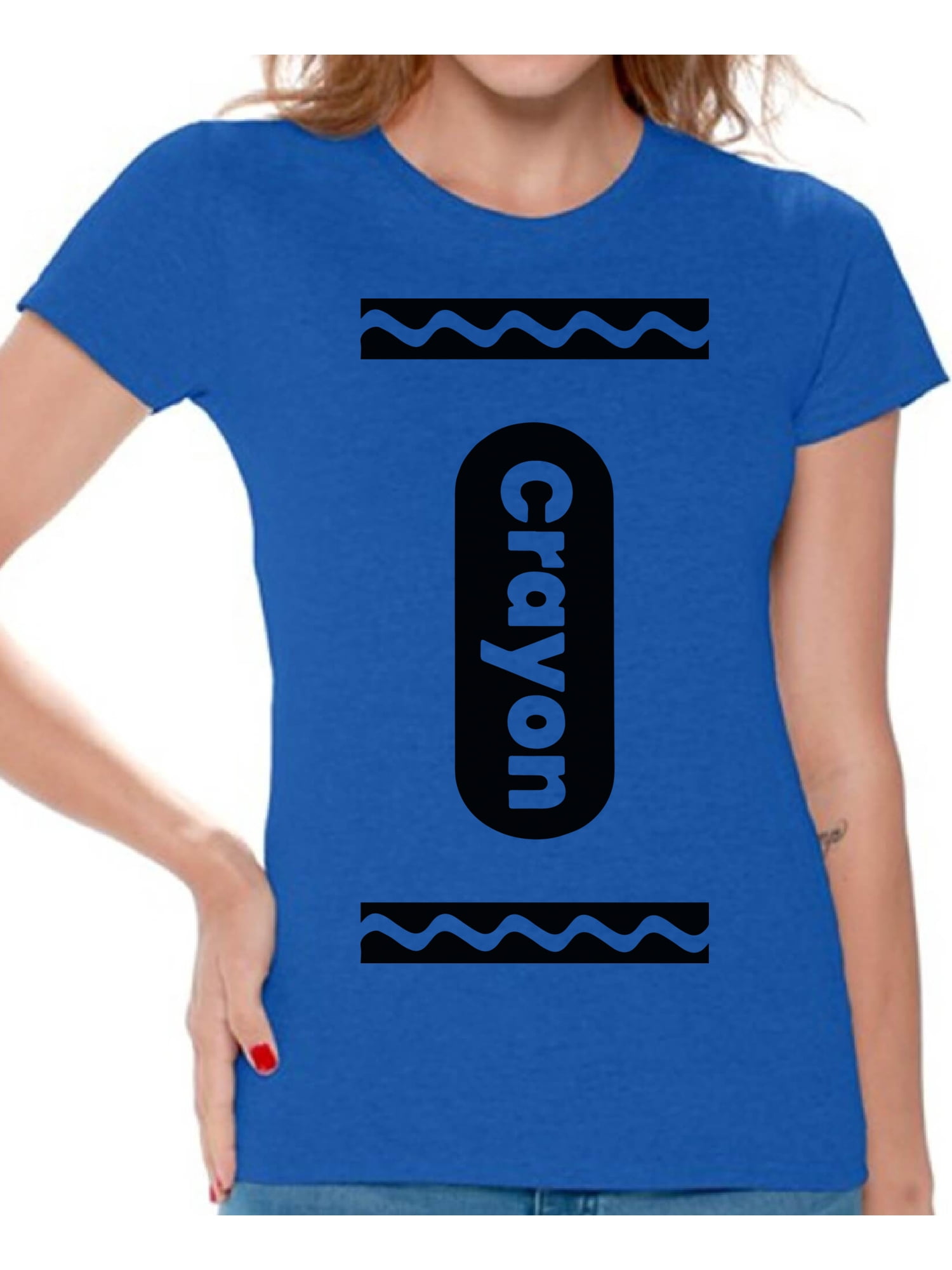 Crayon Halloween Shirt for Women - Funny Halloween Crayon Outfit ...
