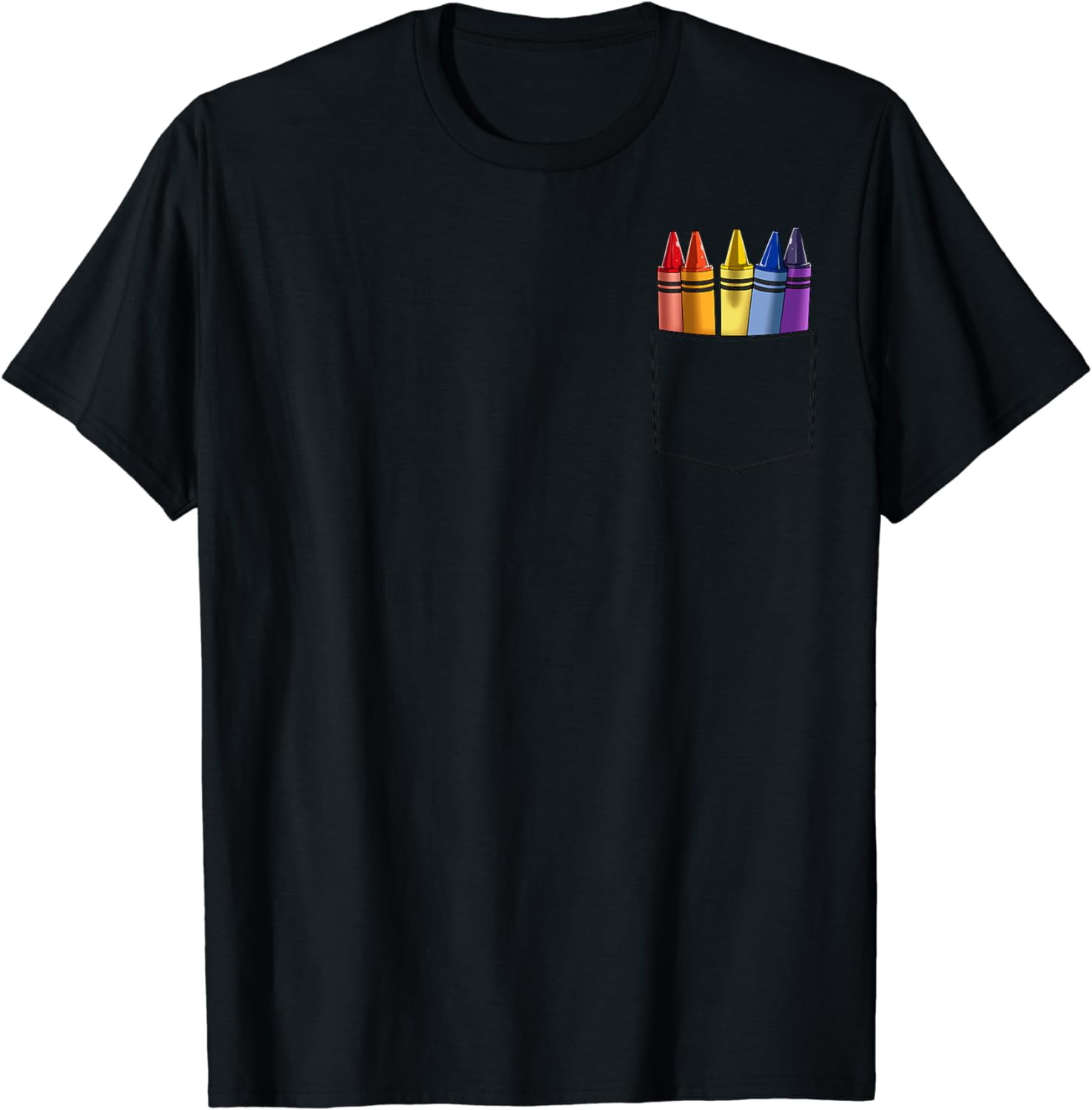 Crayon Pocket Crayon In Pocket Crayon Peeking Coming Out T-Shirt ...