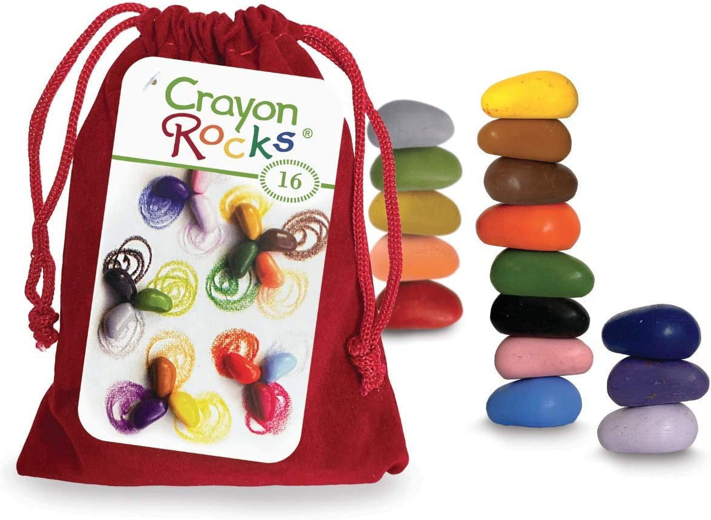 Crayon Rocks, Crayons in a Rock Shape, 16 Count, Tripod Grip Made For ...