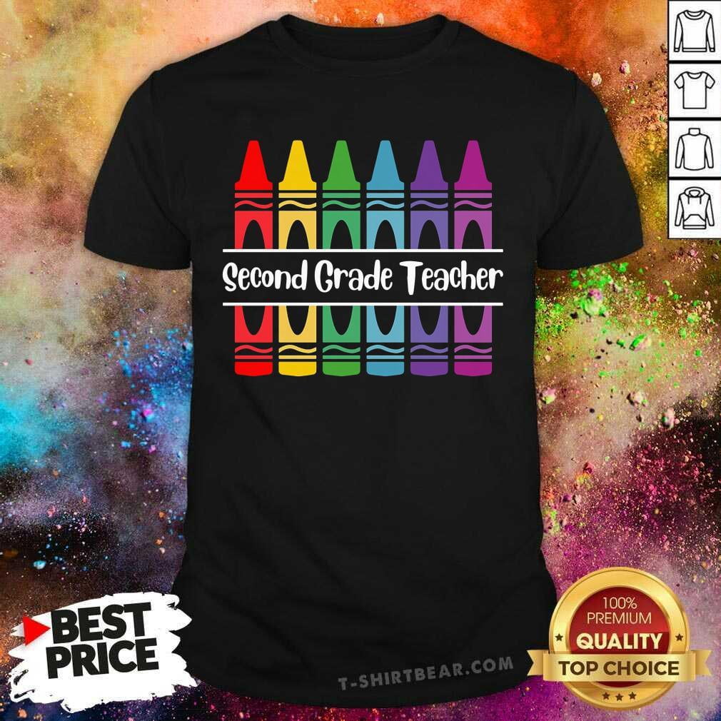 Crayon Second Grade Teacher Shirt Shirt, Size 4Xl, Tee As Picture New ...