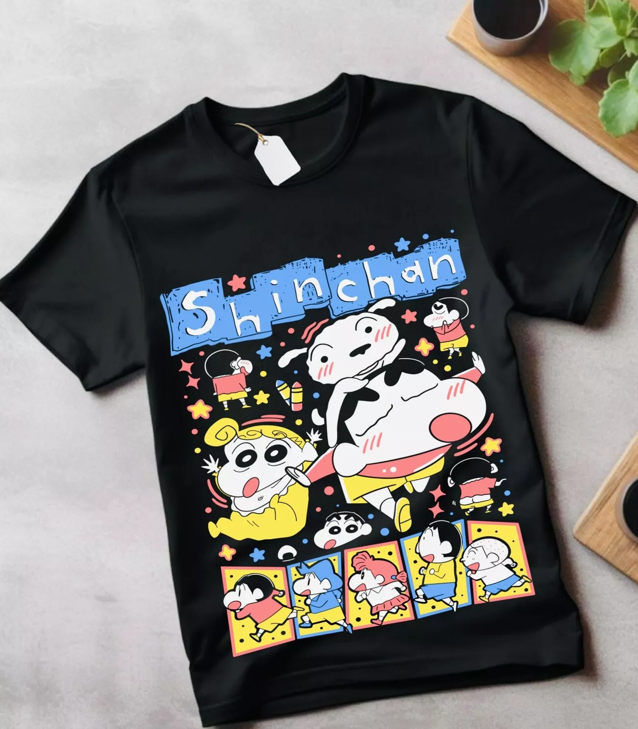 Crayon Shin Chan T-Shirt Shimamura Funny anime japan kawaii Gift Shirt ...