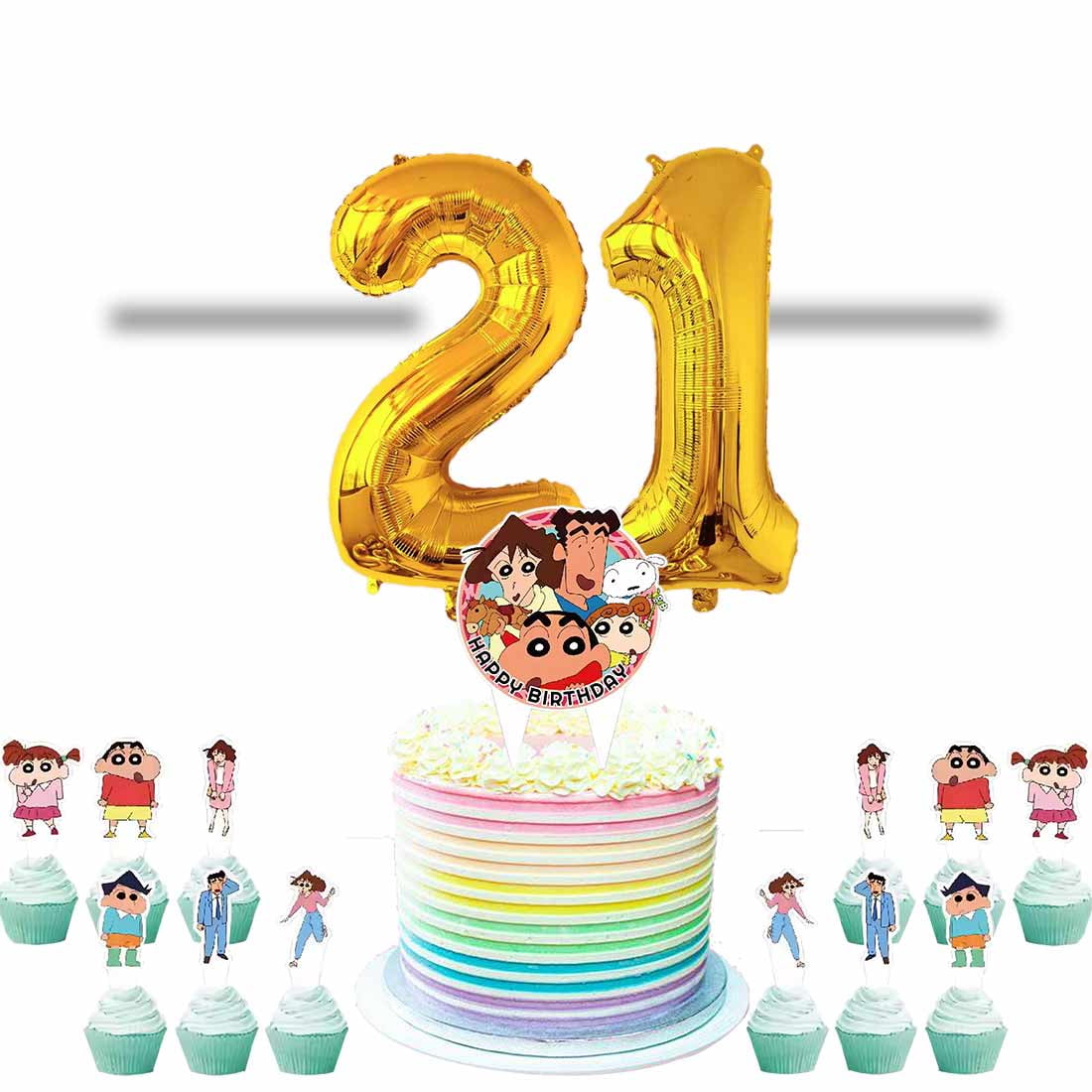 Crayon Shin-chan Birthday 21th Cups Party Supplies Plates Fans ...