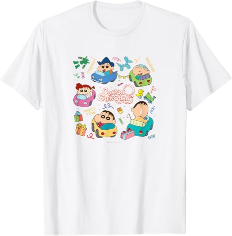 Crayon Shin-chan Kasukabe boeitai Party time! T-Shirt - Walmart.com