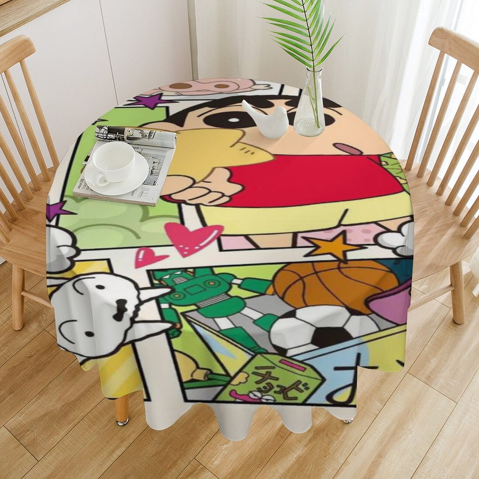 Crayon Shin-chan Tablecloth Anime for Dining Table Picnic Gift 36x36in ...