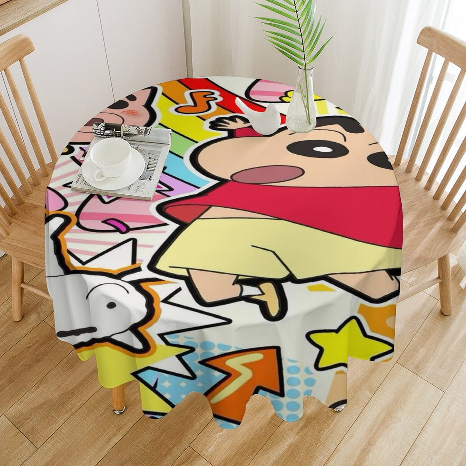Crayon Shin-chan Tablecloth Anime for Dining Table Picnic Gift 70x70in ...