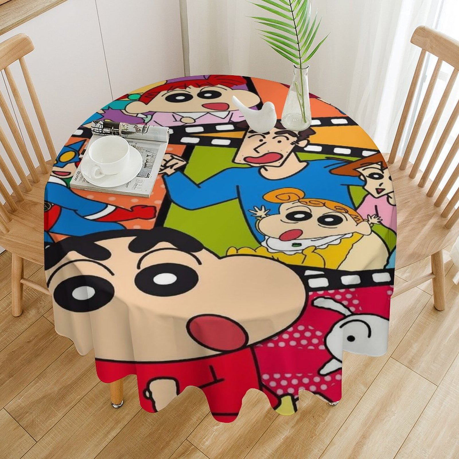 Crayon Shin-chan Tablecloth Anime for Dining Table Picnic Gift 70x70in ...