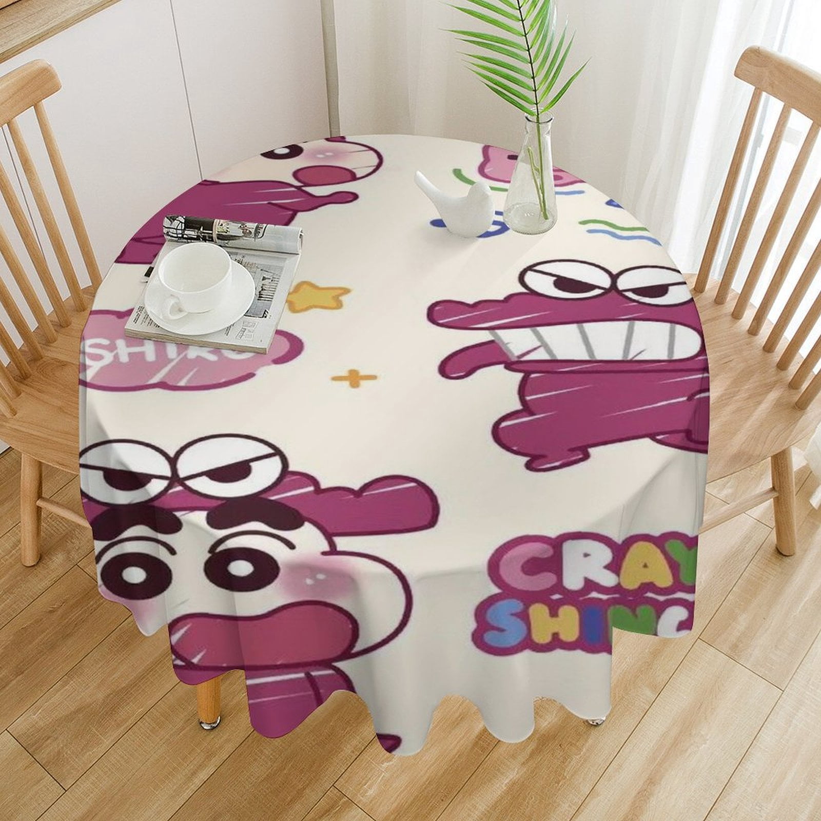 Crayon Shin-chan Tablecloth Anime for Dining Table Picnic Gift 70x70in ...