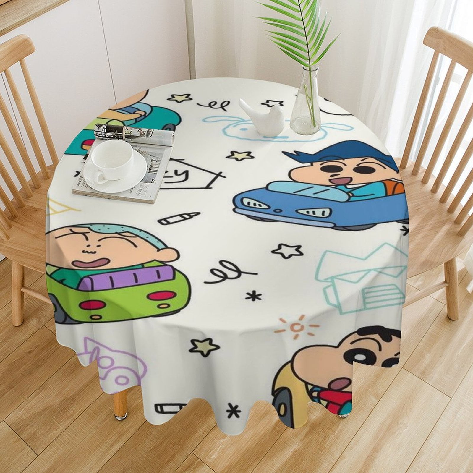 Crayon Shin-chan Tablecloth Anime for Dining Table Picnic Gift 70x70in ...