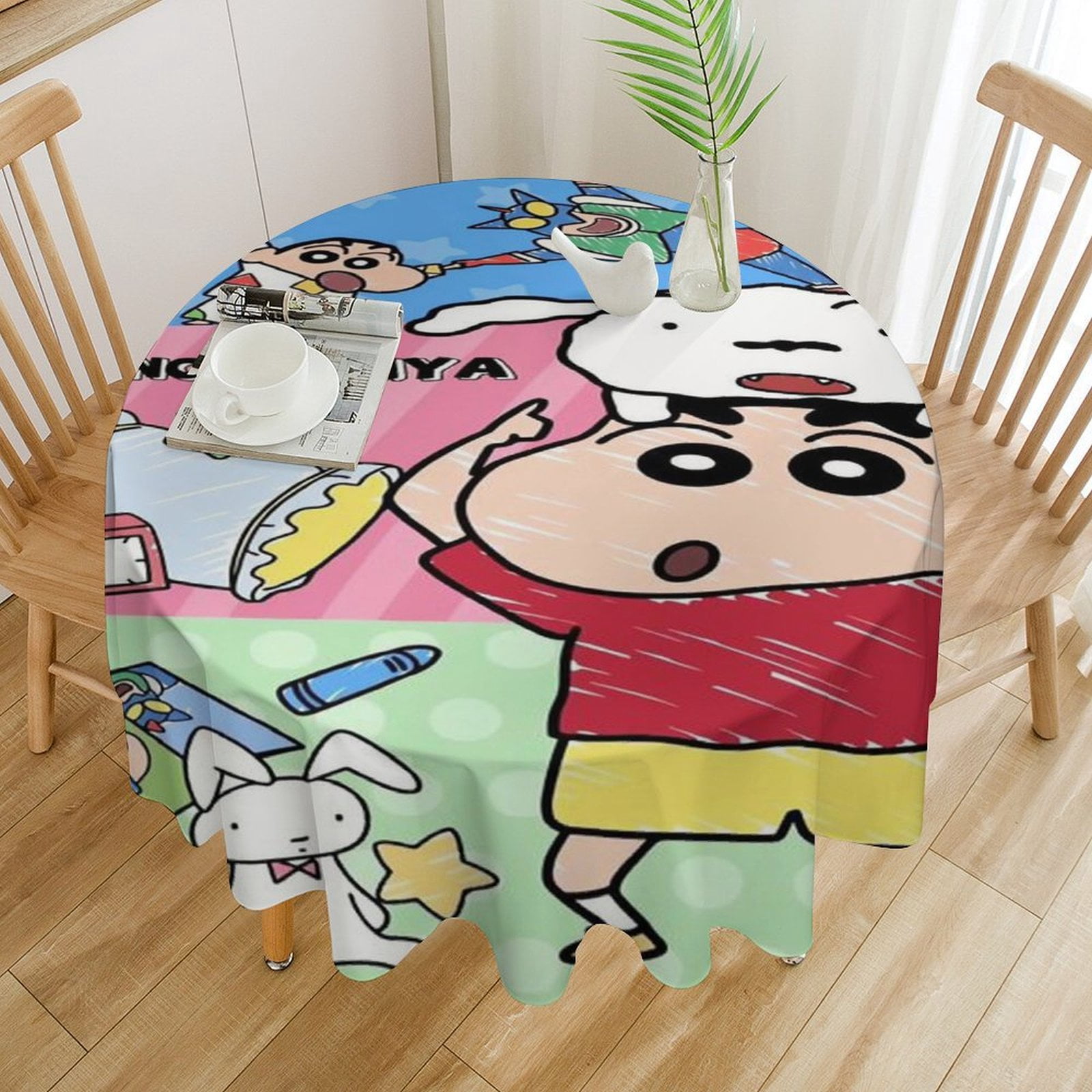 Crayon Shin-chan Tablecloth Anime for Dining Table Picnic Gift 70x70in ...